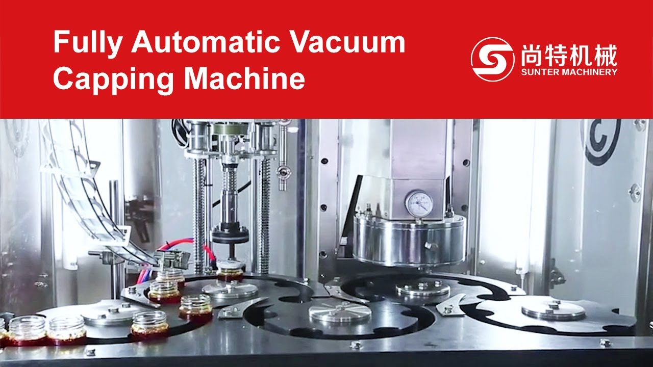 Fully Automatic Vacuum Capping Machine, Glass Bottle /Jar Cap Sealing Machine - Sunter Machinery ...