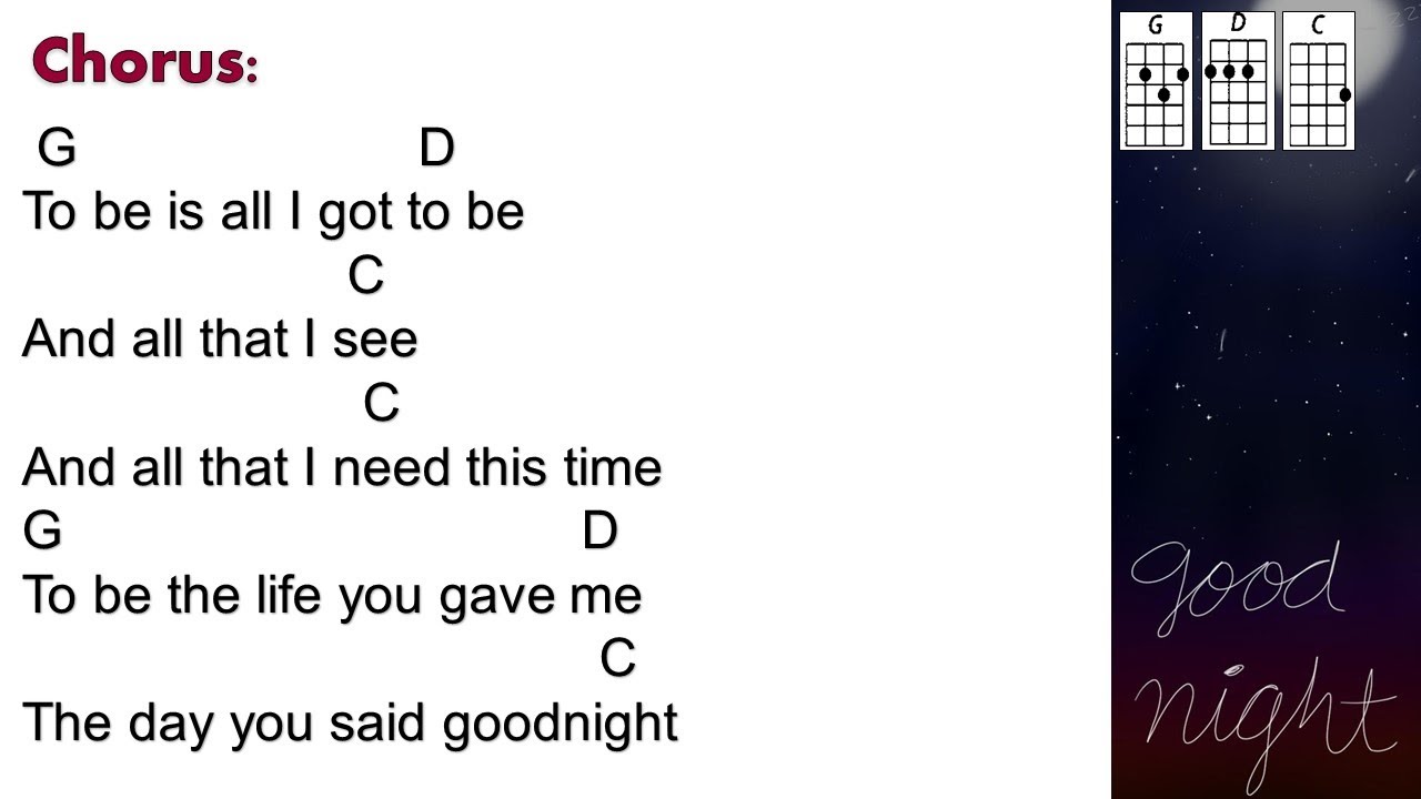 The Day You Said Goodnight - Hale (Ukulele Play Along) - YouTube