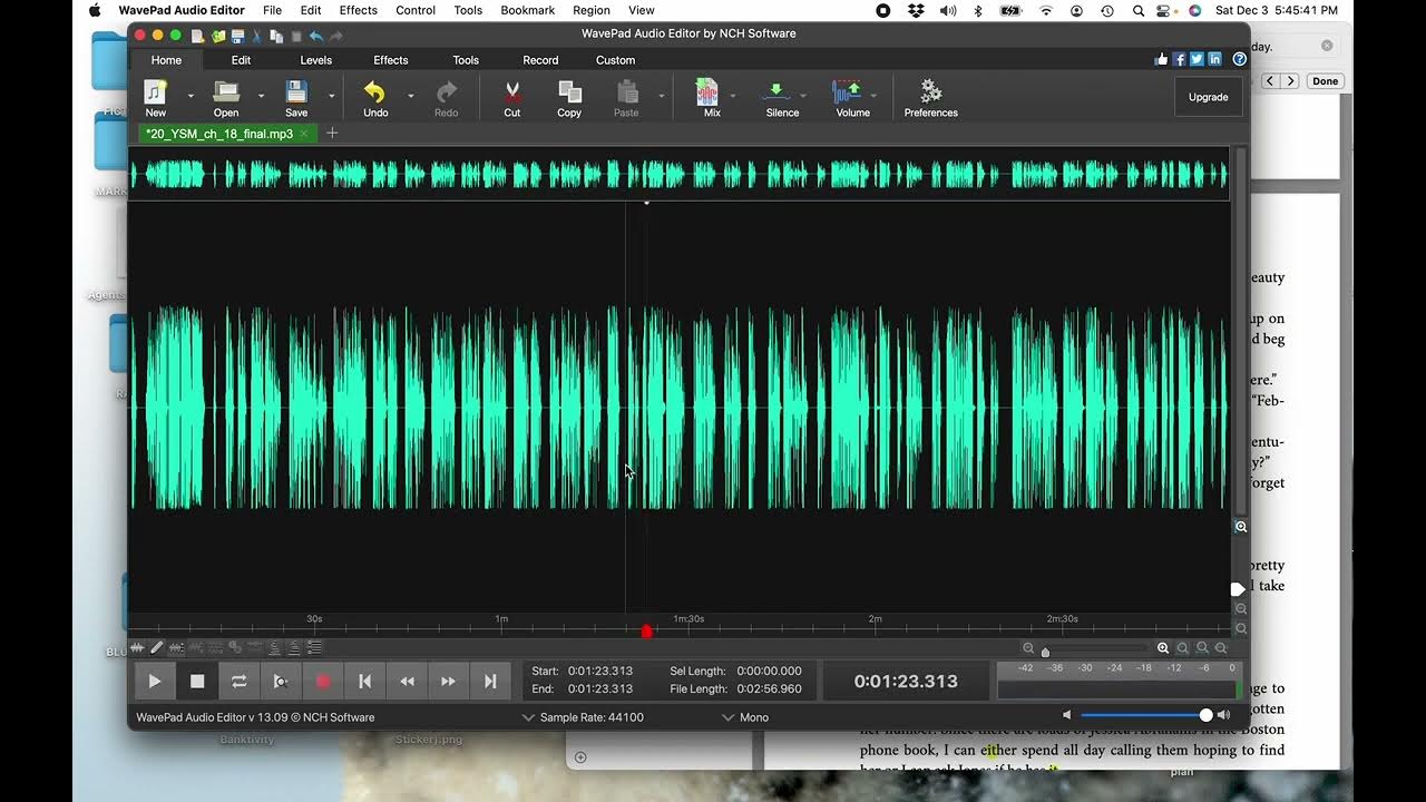 Use WavePad to turn full audiobook chapters into short teasers - YouTube
