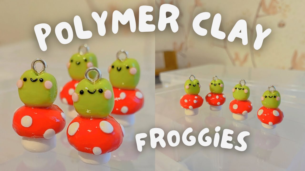 Polymer Clay Frogs on a Mushroom - YouTube