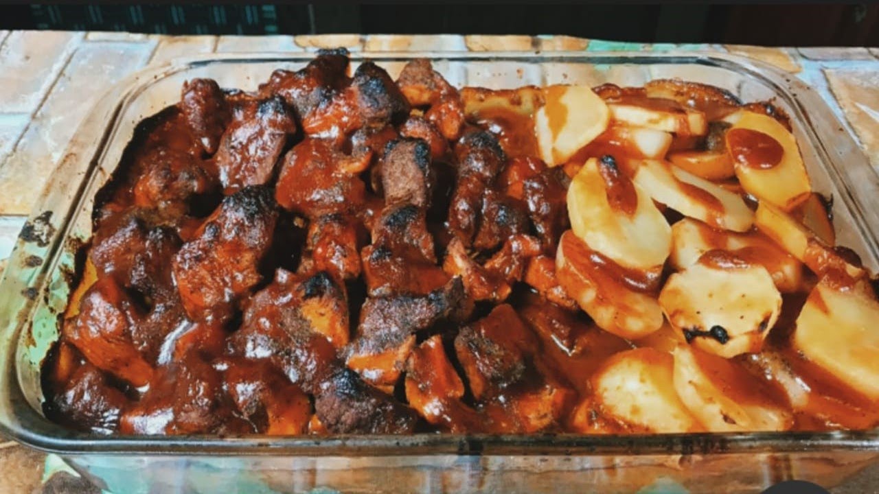 Carnes MIXTA BBQ al Horno - CARNES MIXTA A LA BARBACOA AL HORNO - YouTube