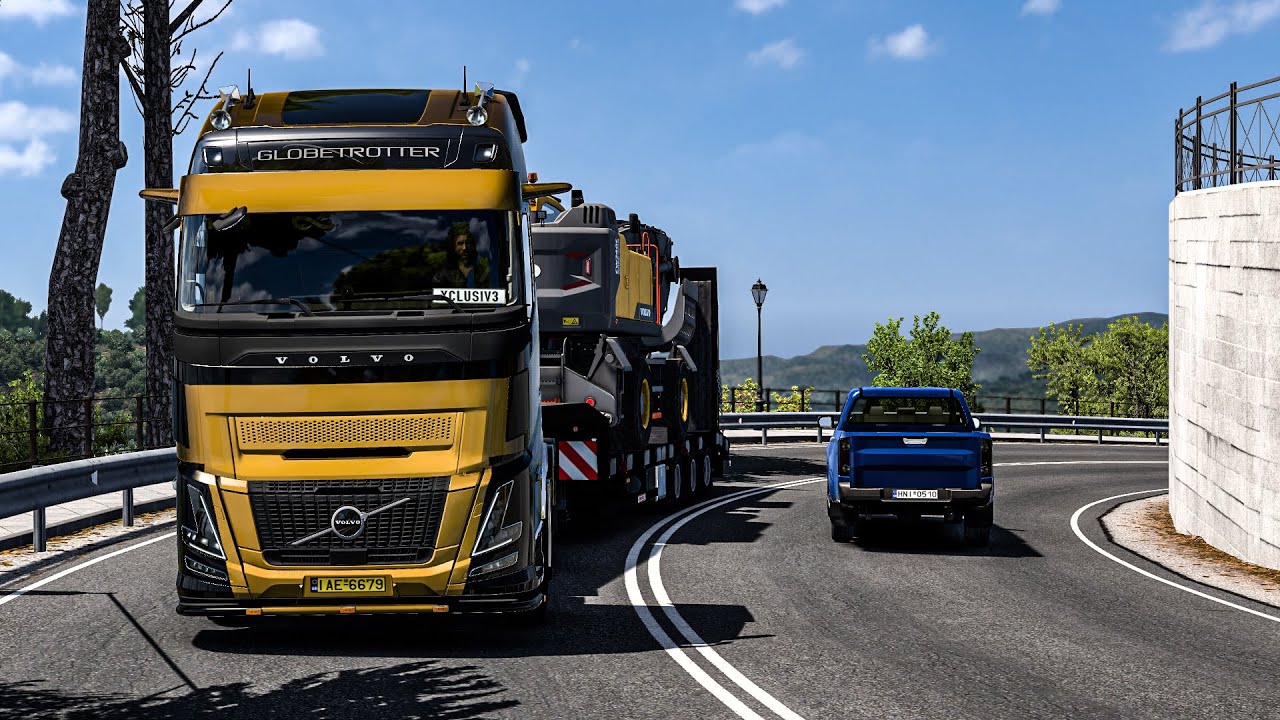 HEAVY TRANSPORT ACROSS GERMANY | VOLVO FH6 TRUCK | #ets2 1.53 - YouTube