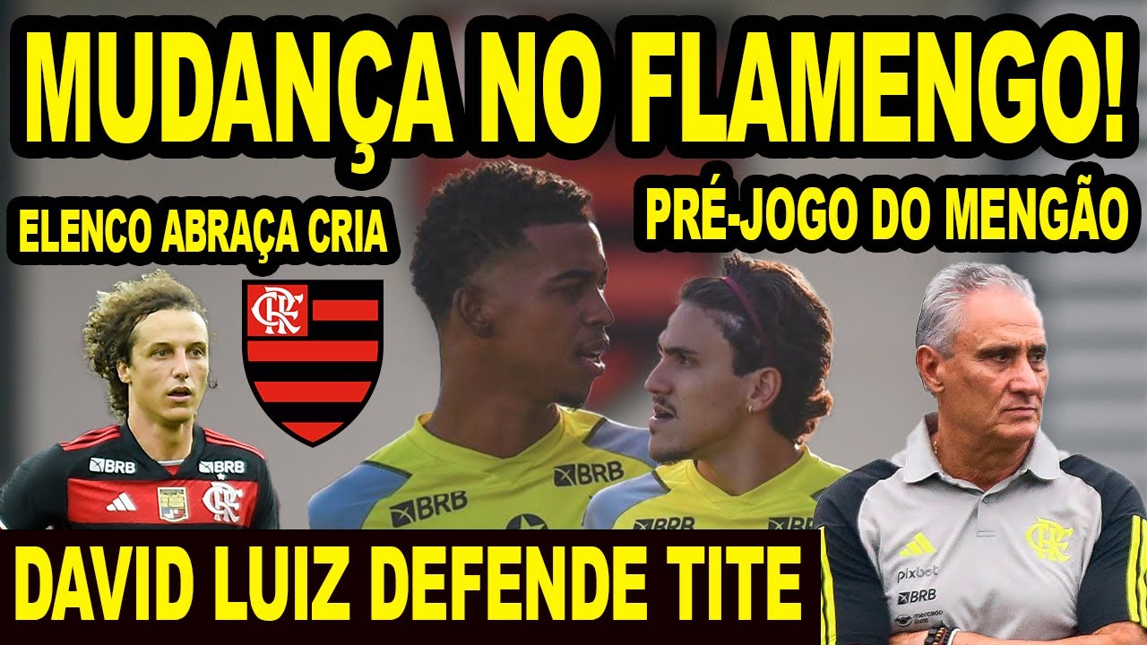 MUDANÇA NO FLAMENGO PARA JOGO COM PALMEIRAS! DAVID LUIZ DEFENDE TITE ...