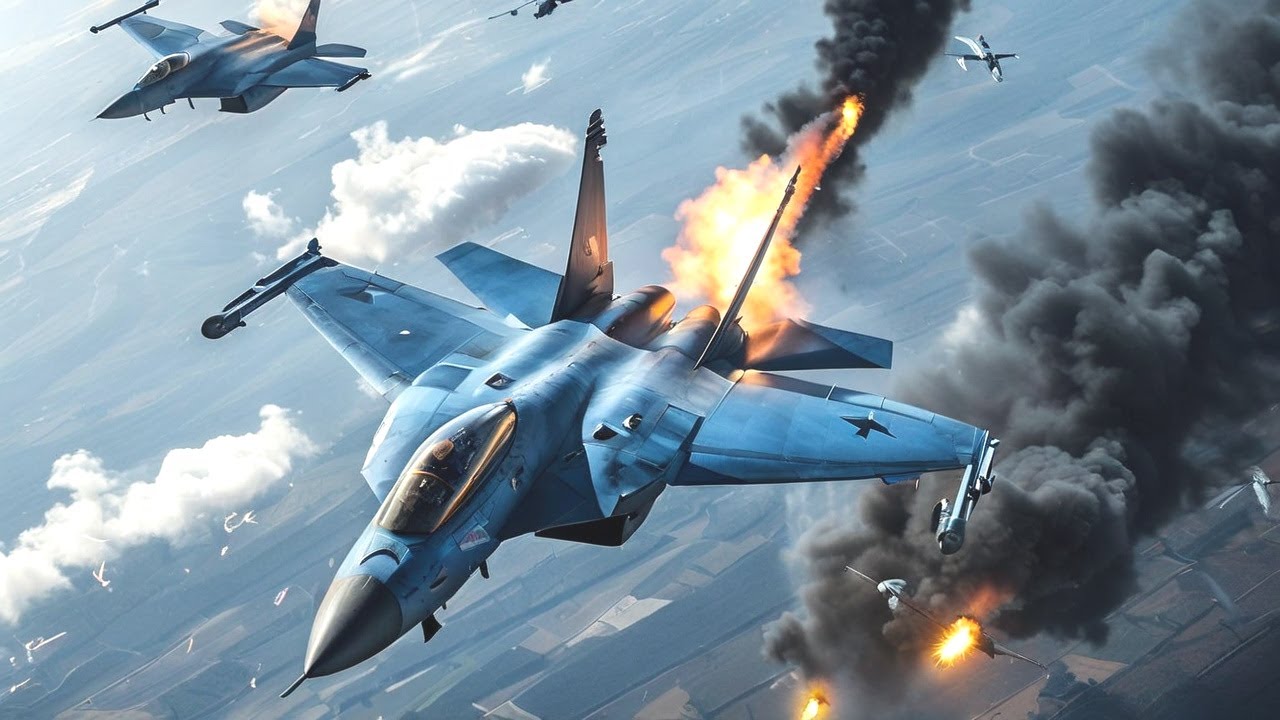 Intense Combat Footage: How the Russian SU-33 fighter jet attacked ...
