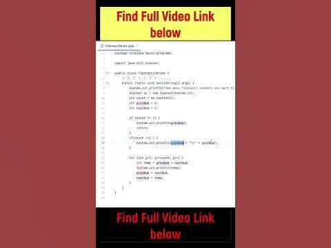Print Fibonacci Series till user entered number in Java # ...