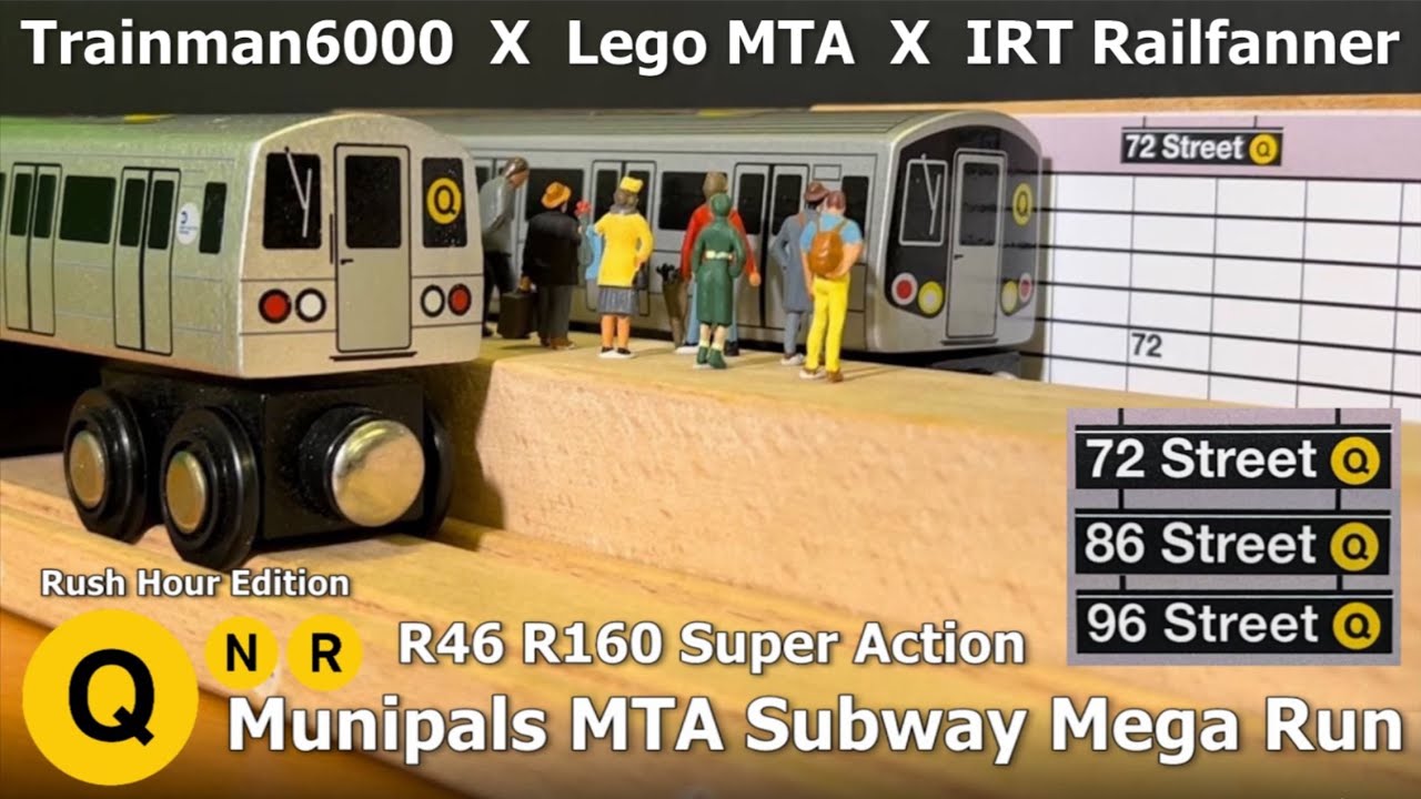 Munipals MTA R160 R46 72nd 86th 96th Street Subway Mega Run @legomta ...
