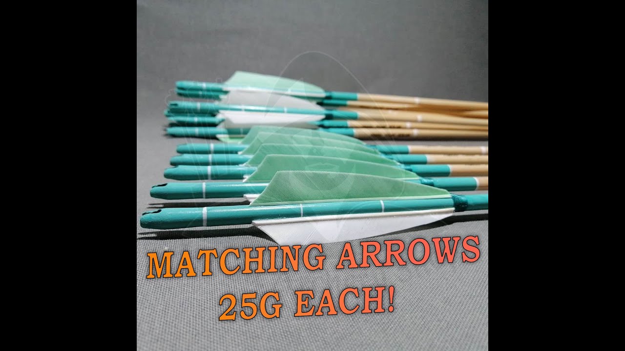 Matched Wooden Archery Arrows Premium Series: 25g Each! - YouTube