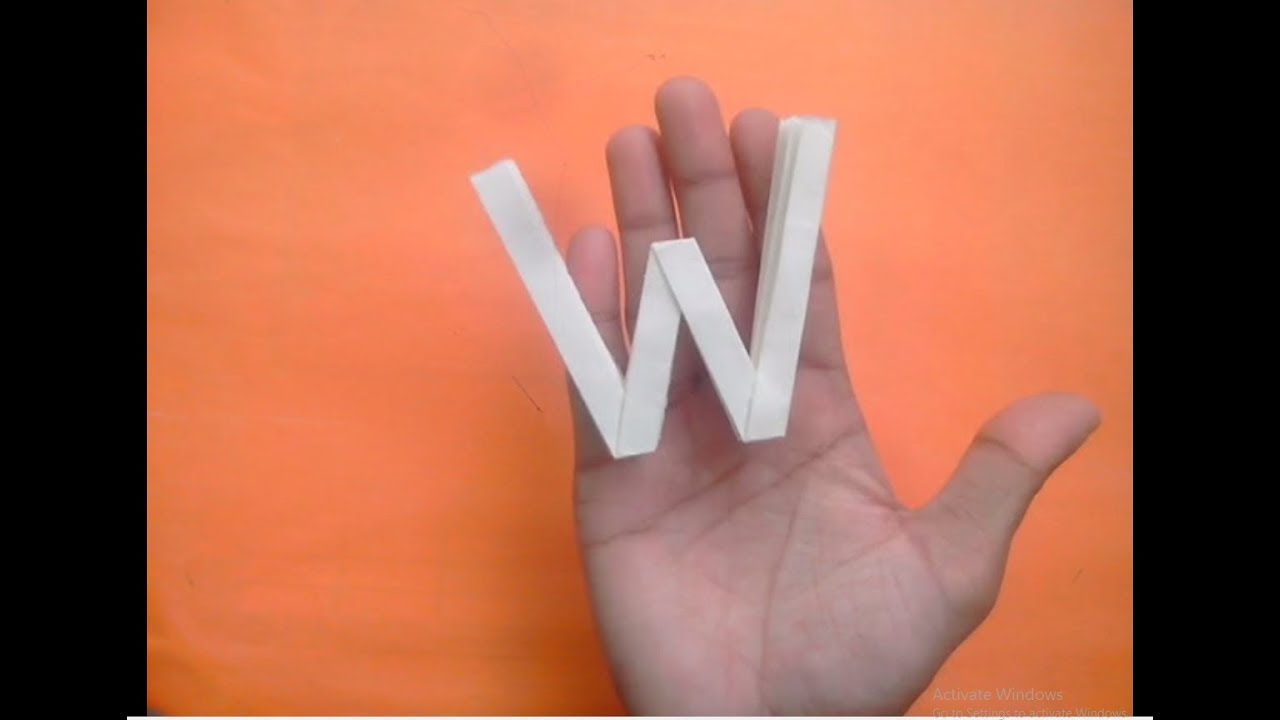 How to make a paper Origami Letter " W " so very easy ( Origami Letter ...