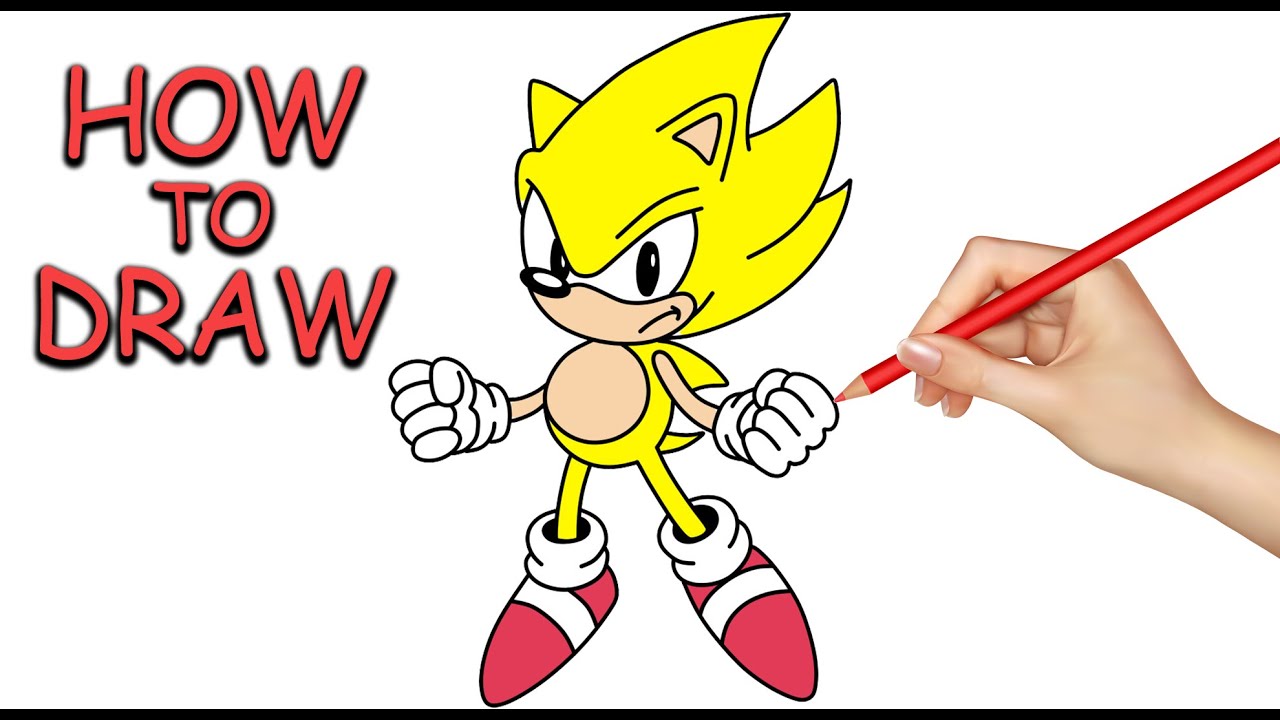 How To Draw Super Sonic Super Easy Youtube