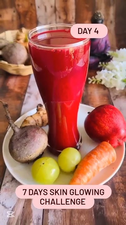 Glowing skin formula | 7 days skin glowing challenge | healthy tasty juice🥤😋 #food #skincare ...