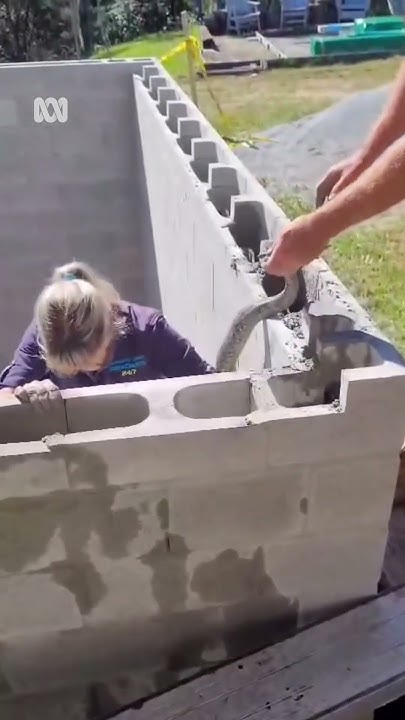 Large python saved from freshly poured concrete | ABC NEWS - YouTube