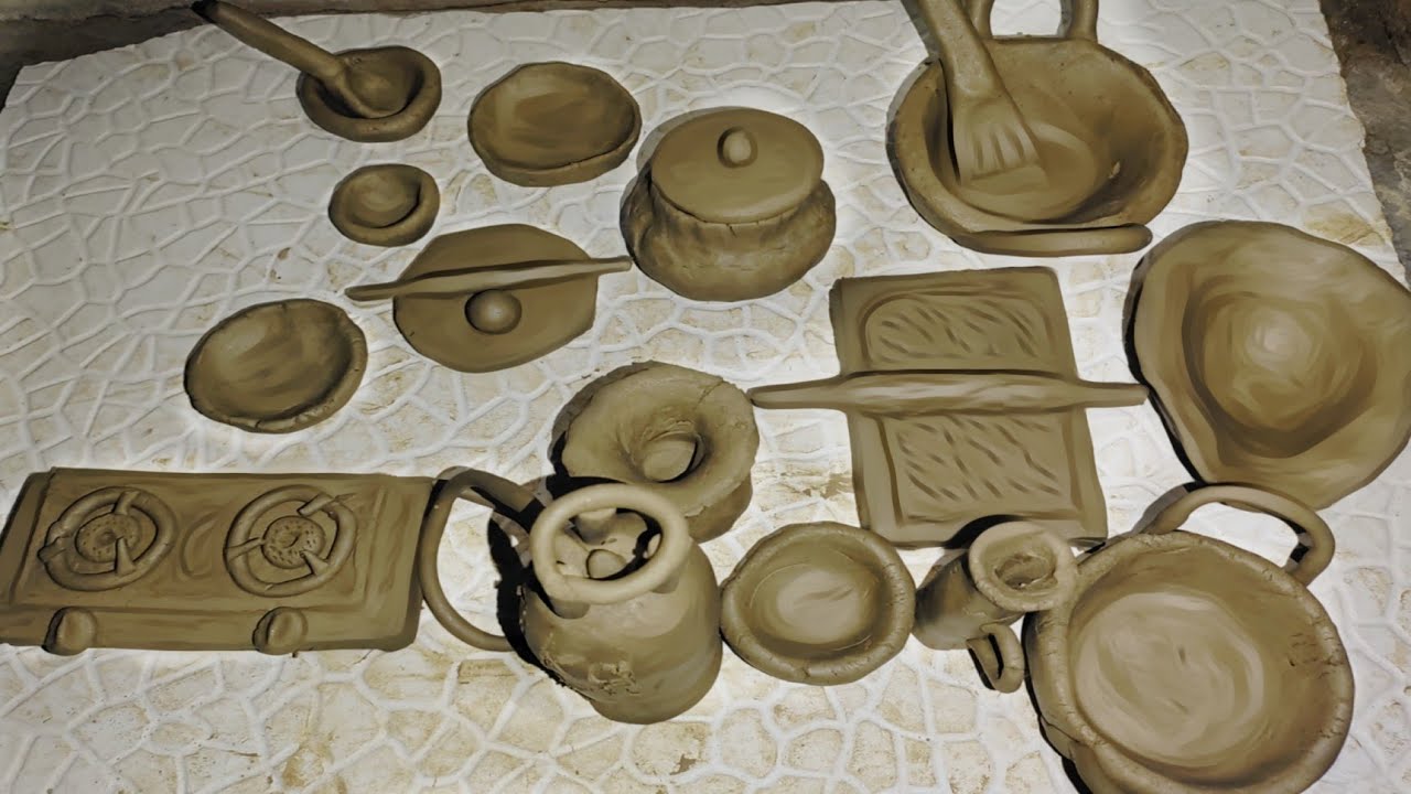 Amazing Technique Make Handmade kitchen Sit With Clay || Clay Kitchen ...