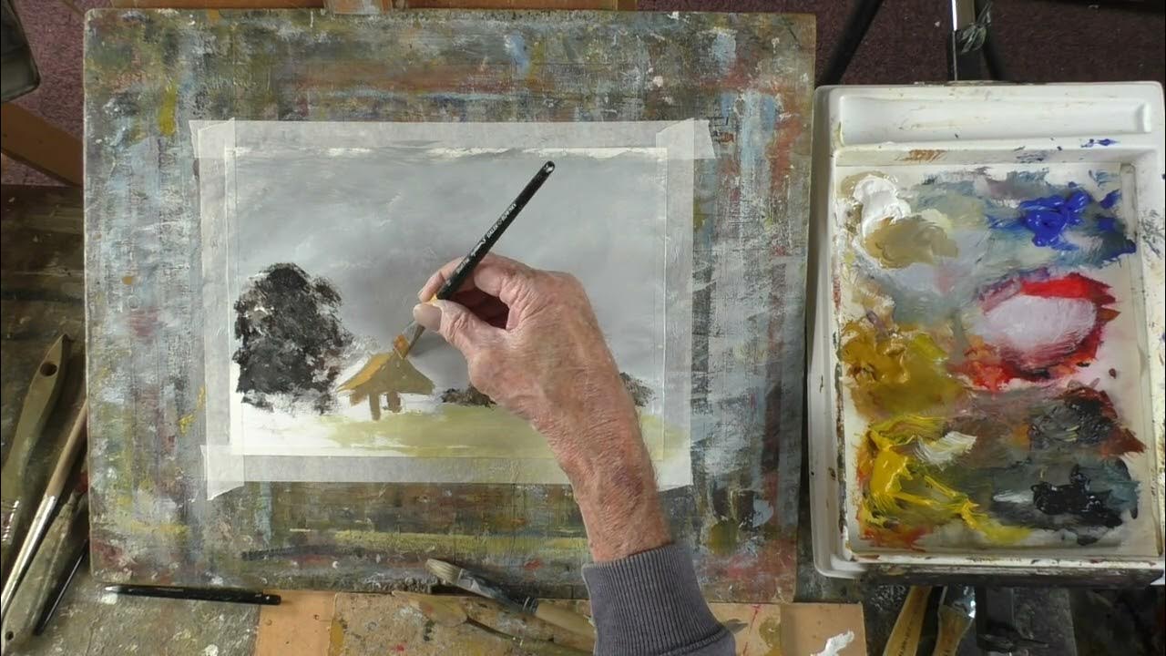 Edward Seago Watercolour. Norfolk scene in Acrylic - YouTube