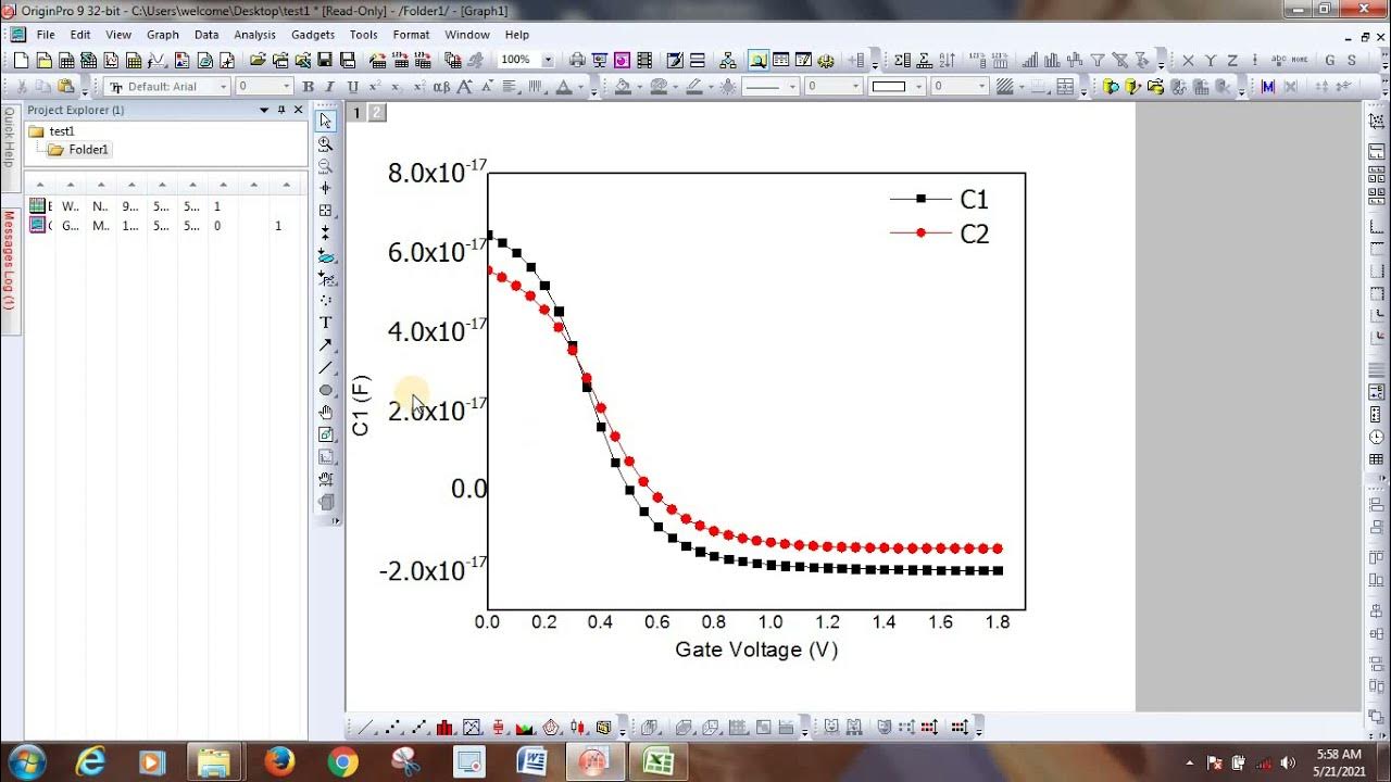 Origin-Two graphs on single Y axis - YouTube