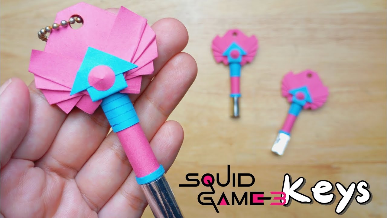 Squid Game KEYS out of paper | origami | how to make - YouTube