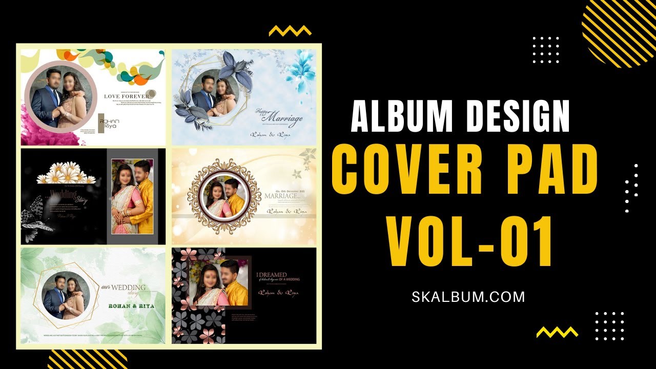 Cover Pad VOL 01 | Wedding Album PSD Download - YouTube