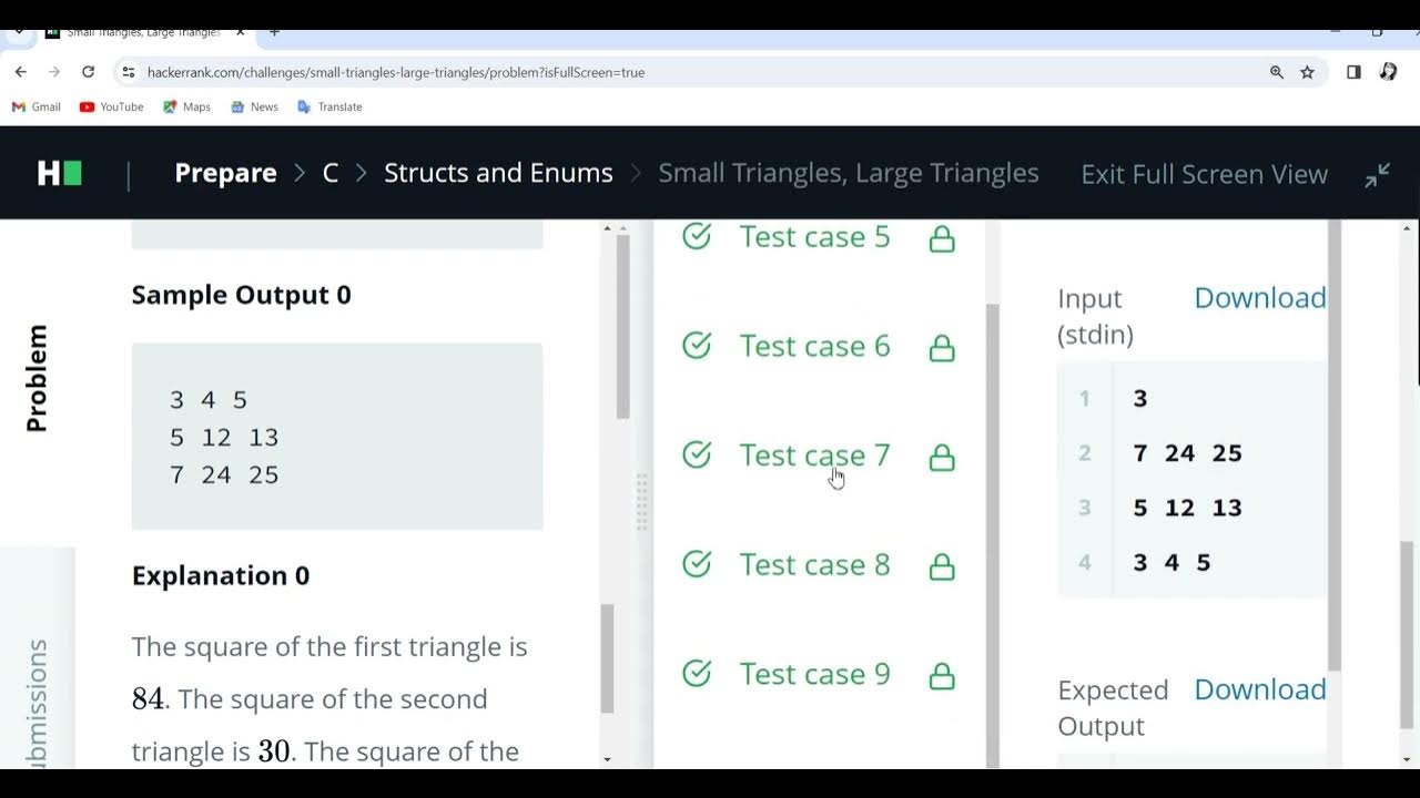 Small Triangles,Large triangles in Hackerrank in c Part 3 - YouTube