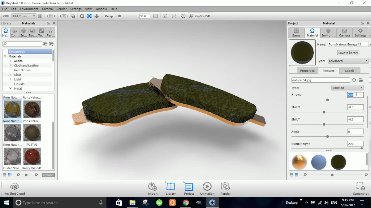 How to make texture rusty and worn in Keyshot - YouTube