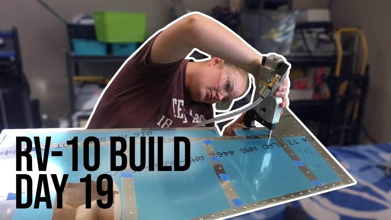 Van's Aircraft RV-10 Build: Day 19 - Riveting the Rudder's Trailing ...