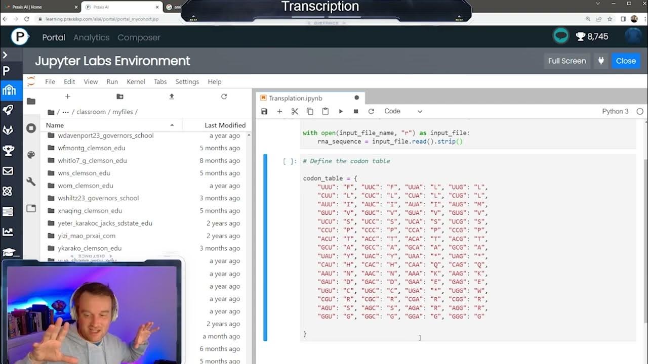 Intro To Python Translation Vdb Computational Biology Youtube