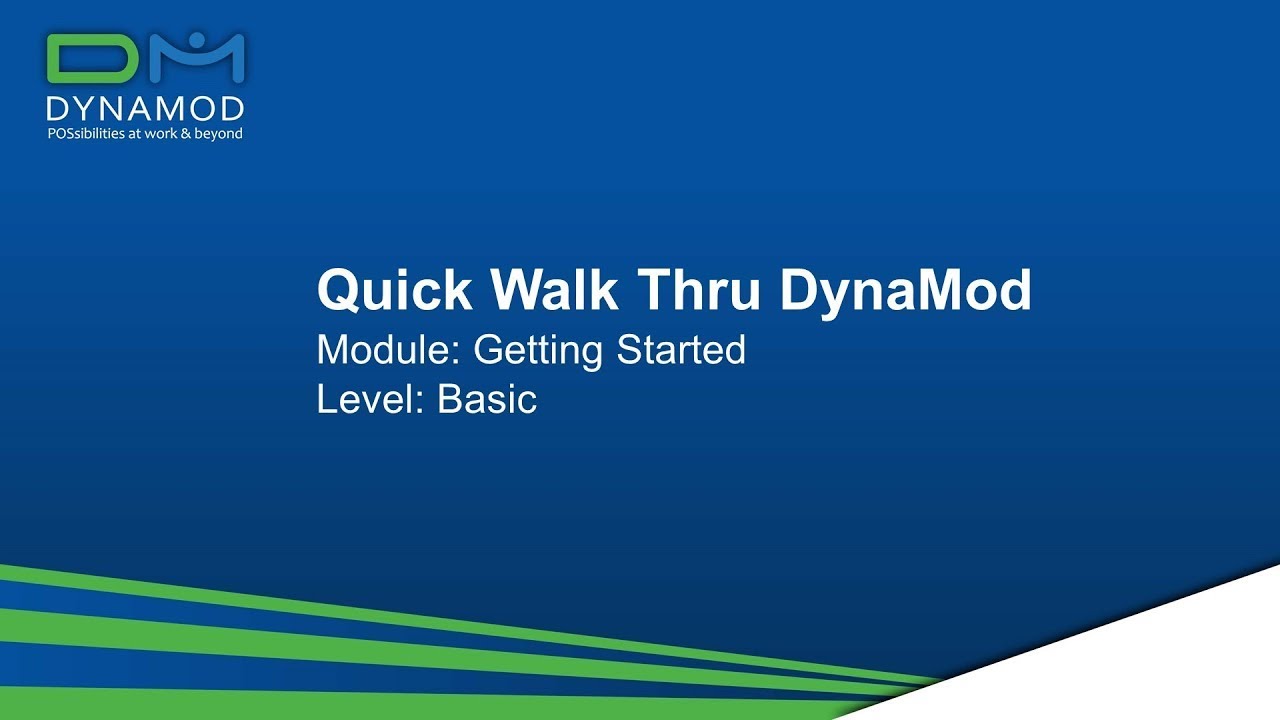 1.1 Quick Walk Through DynaMod - YouTube