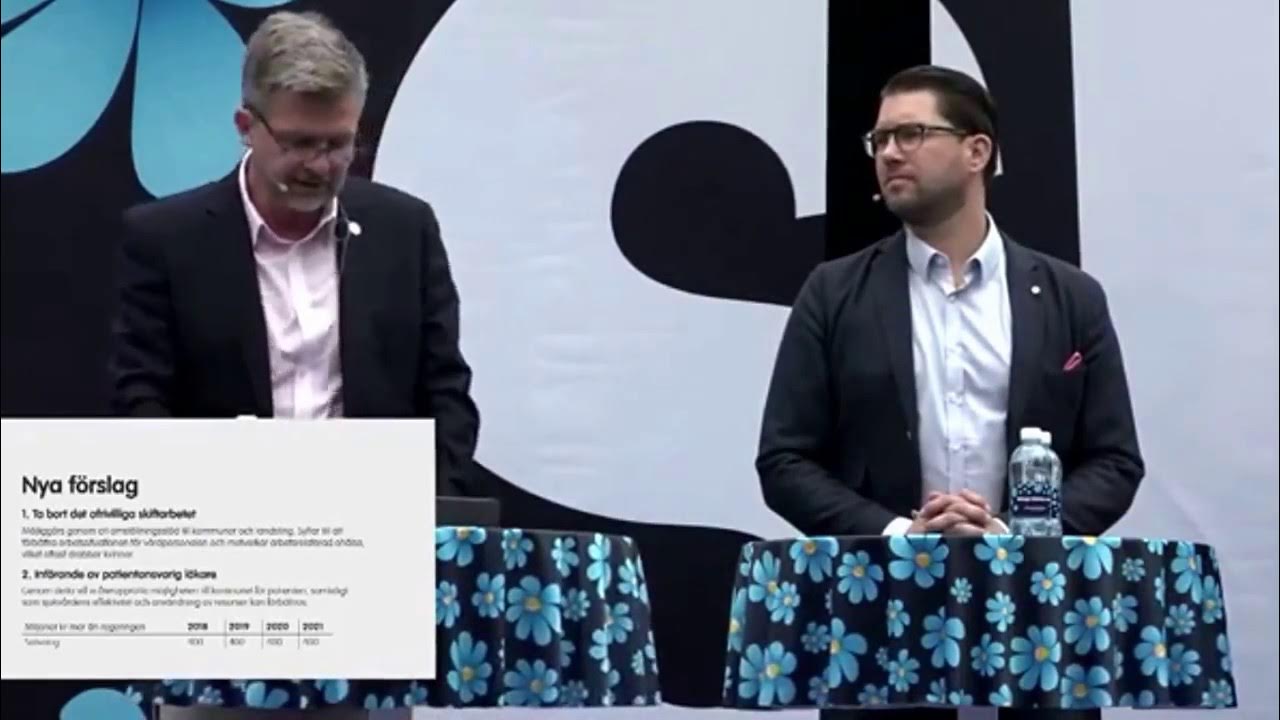 Sd I Almedalen 2017 Presskonferens Jimmie Åkesson Och Per Ramhorn