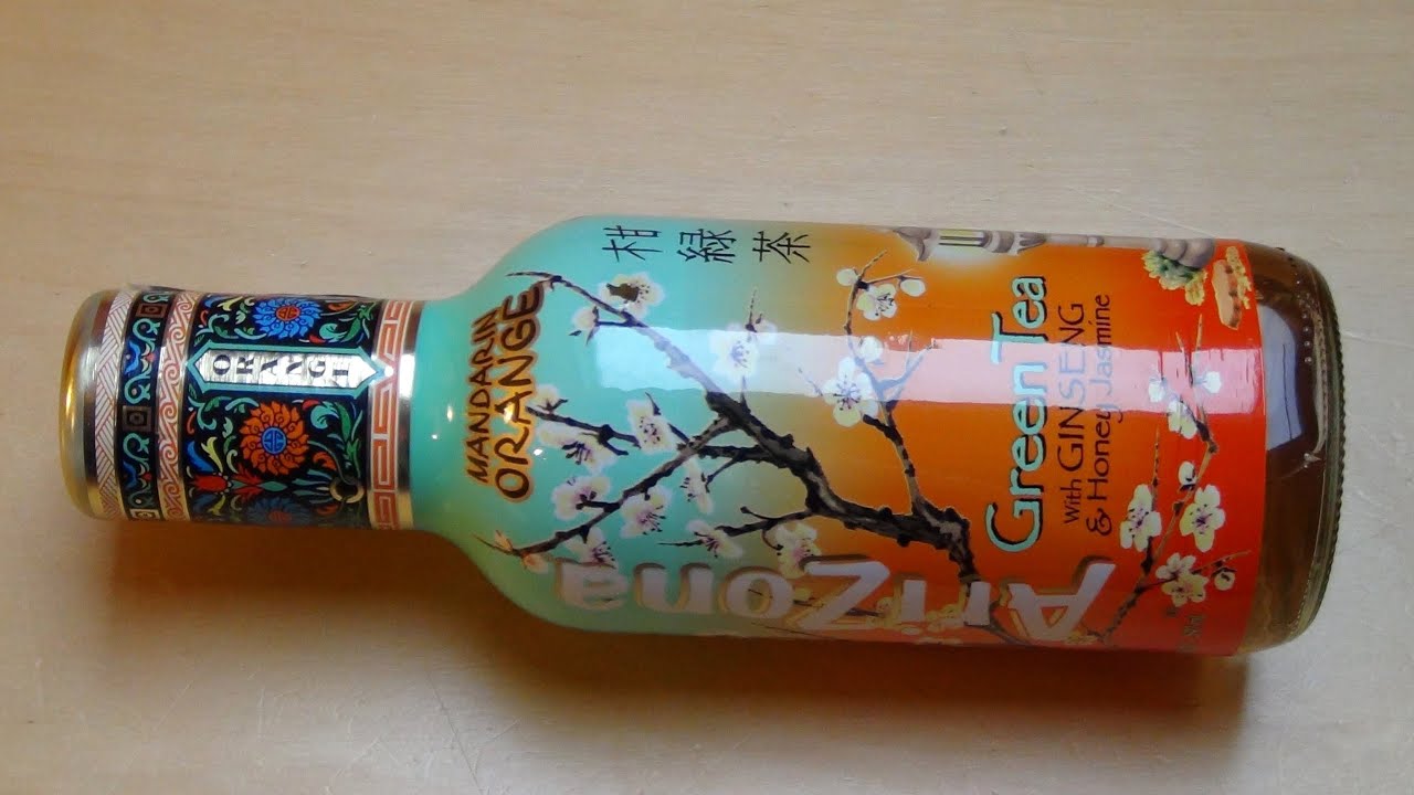 AriZona green Tea with Ginseng & Honey Jasmine [Flavor Mandarin Orange ...