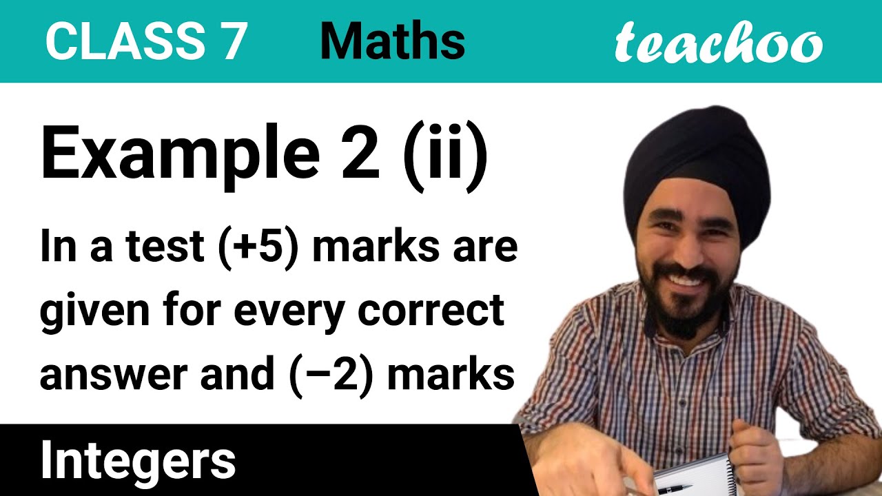 Example 2 (ii) - In a test (+5) marks are given for every correct ...