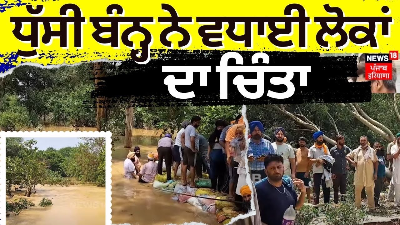 Dinanagar Flood News | ਧੁੱਸੀ ਬੰਨ੍ਹ ਨੇ ਵਧਾਈ ਲੋਕਾਂ ਦਾ ਚਿੰਤਾ | Dhusi Dam ...