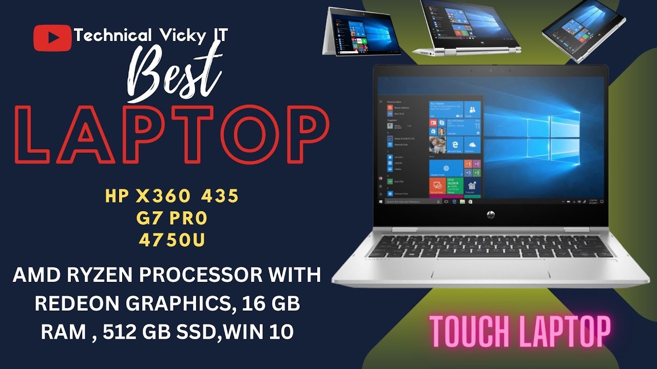 Commercial laptop HP ProBook x360 435 G7|| Ryzen 7 Pro with Radeon ...