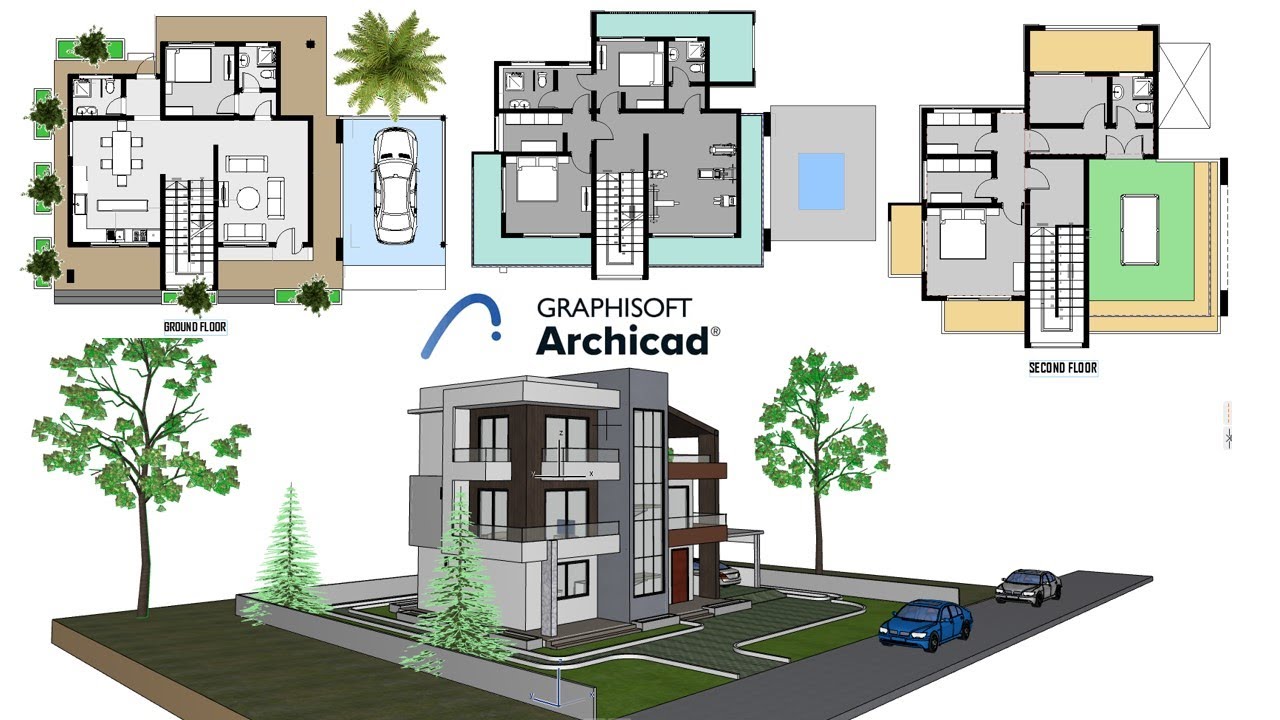 create your own architectural building and amazing layout from A to D ...