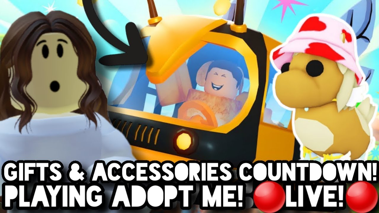 Gifts & Accessories Countdown! | Playing Adopt Me! 🔴Live🔴| Roblox - YouTube