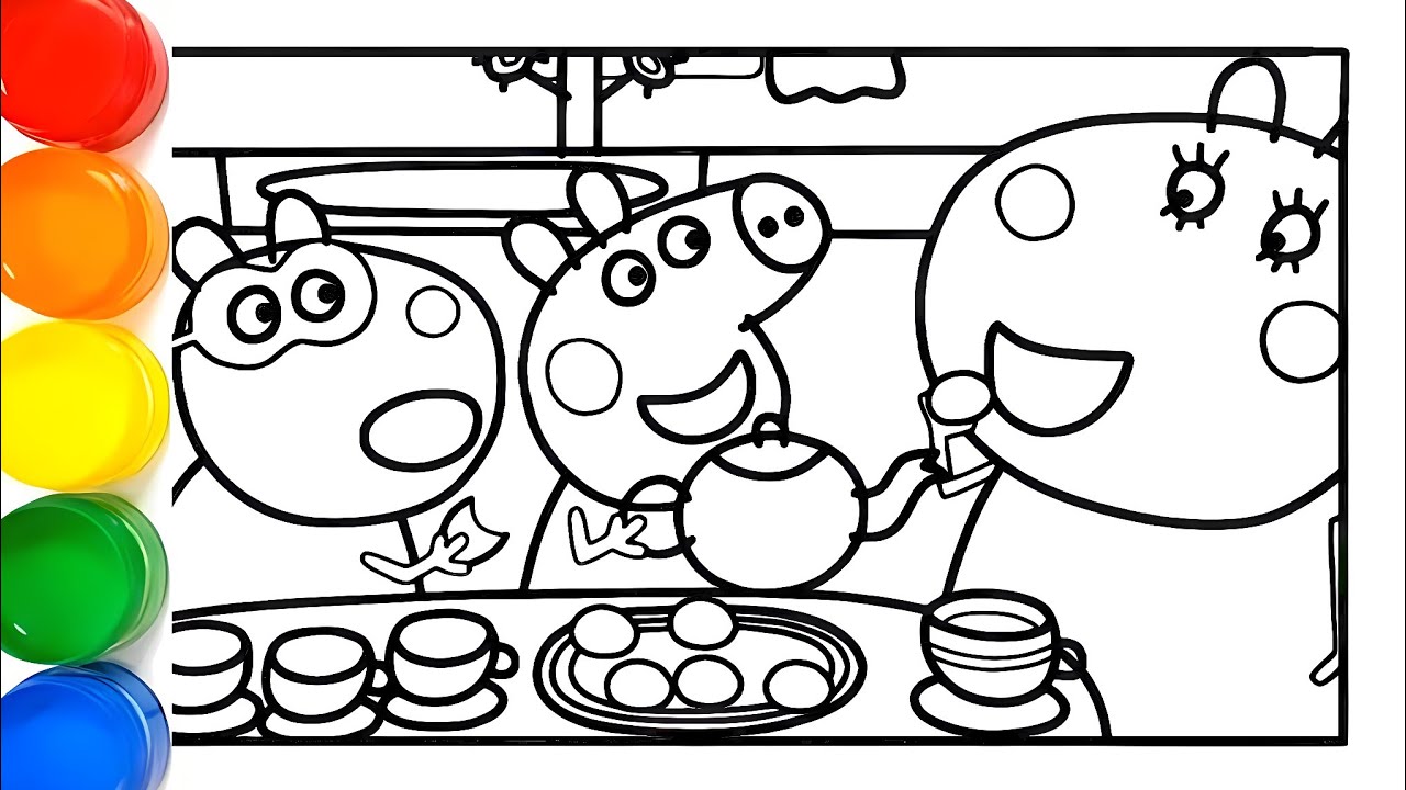 Tea Break in the Danny Dog's House Drawing, Painting and Coloring for ...