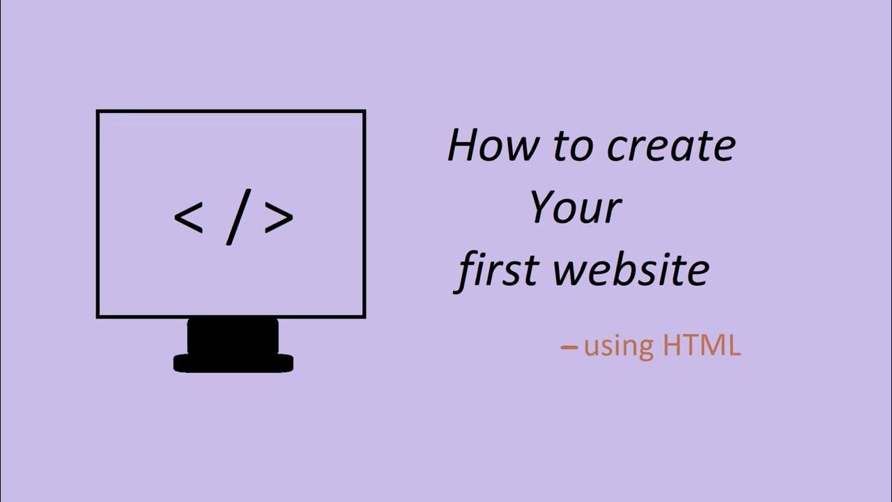 Create your first website using HTML - YouTube