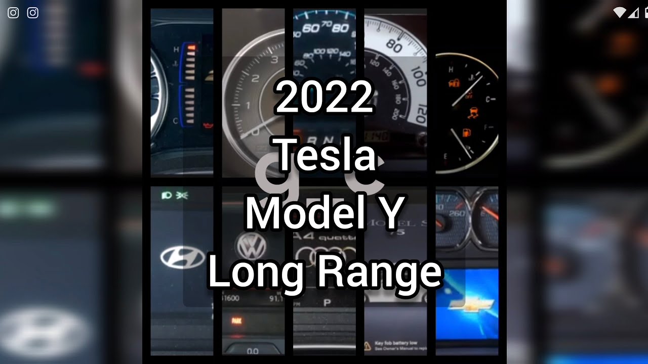 Tesla - Model Y - 2022 - Long Range: Gauge / Instrument Cluster Startup ...