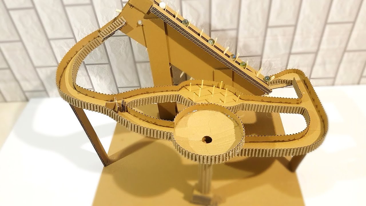 How To Make Marbles Run Machine Without Motor From Cardboard - YouTube
