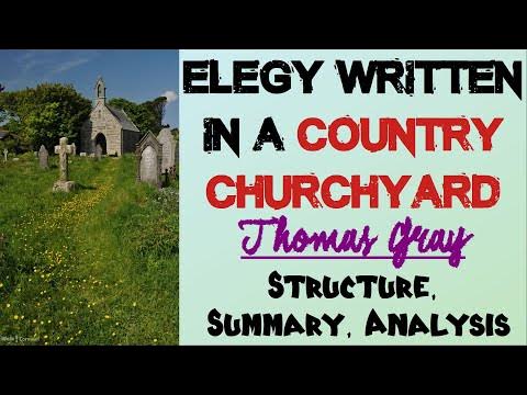 Elegy Written in a Country Churchyard by Thomas Gray | Structure ...