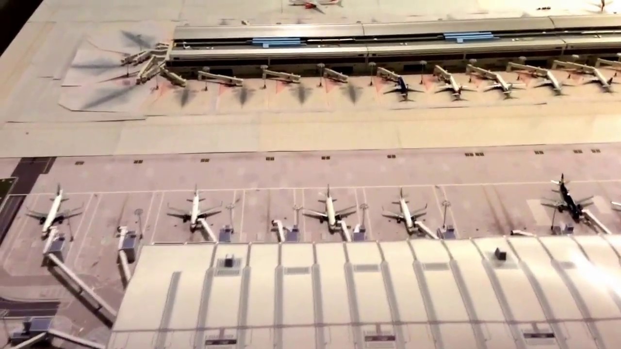 1:400 JFK model airport first update 11pm- 2am - YouTube