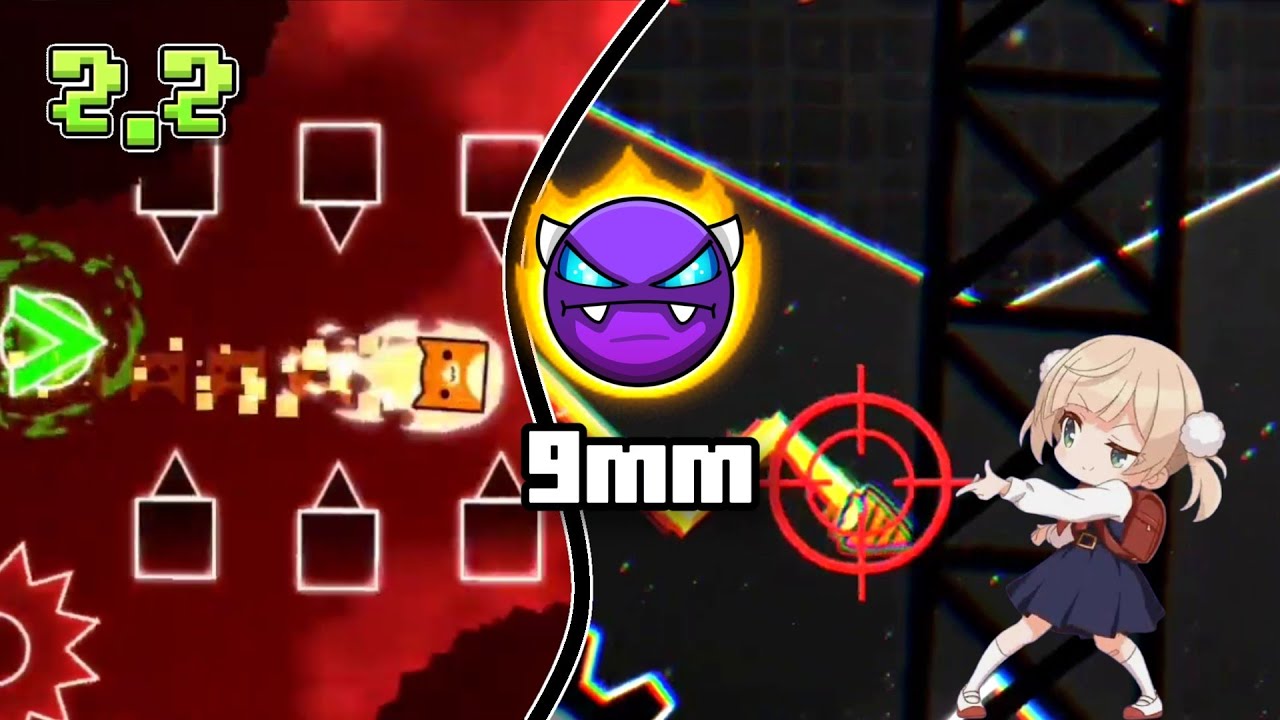 "9mm" 100% (Demon) by Outslaught | Geometry Dash 2.2 - YouTube