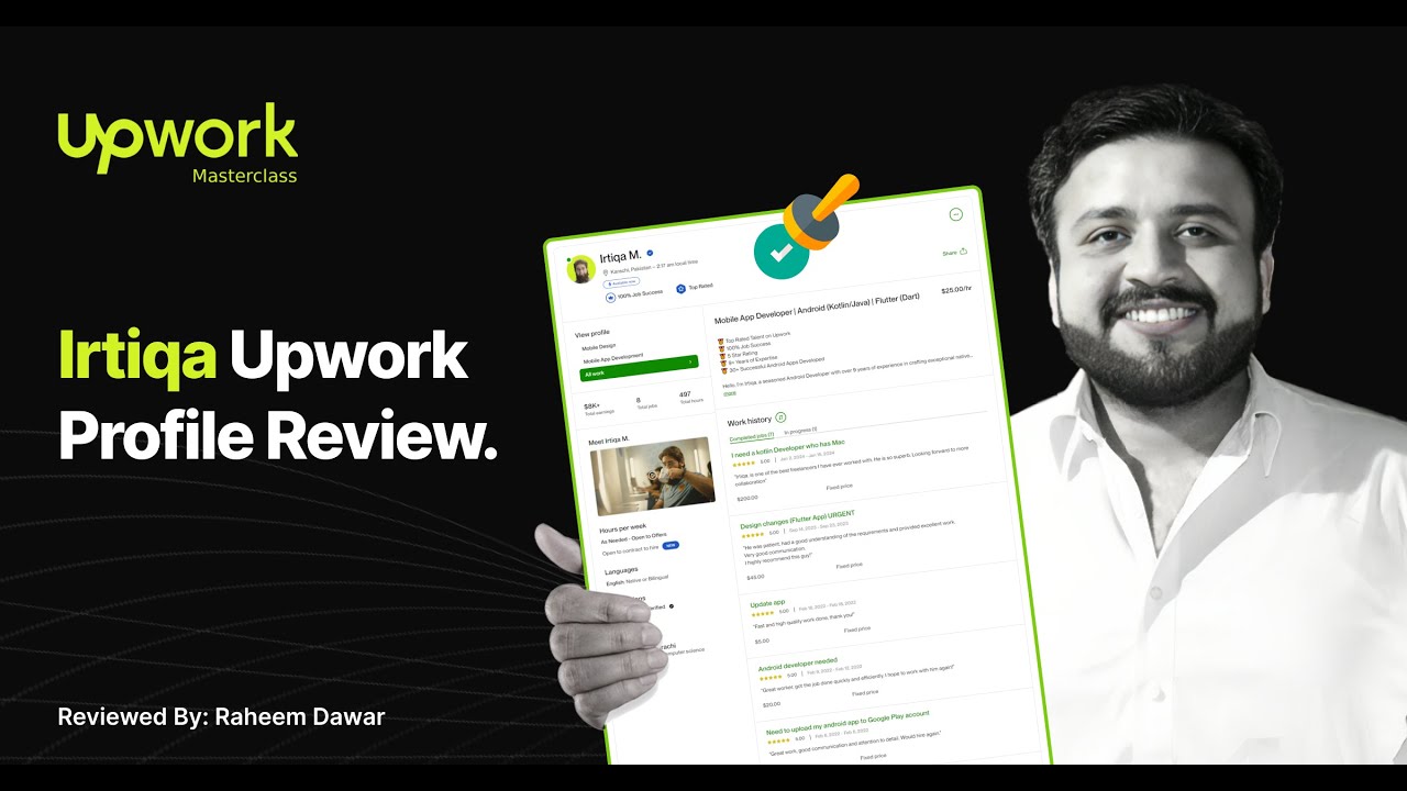 Upwork Profile Review | Irtiqa M. - YouTube