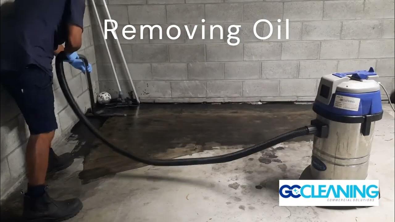 GCC Oil Spill Cleanup on Porous Floor - YouTube
