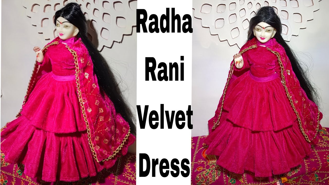 Radha Rani Velvet Dress Cutting And Stitching || Yugal Jodi winter ...