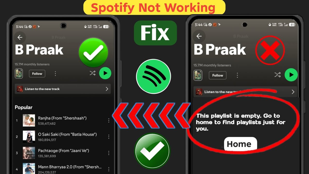How to Fix Spotify Playlist Empty Problem |🎧 Spotify Empty problem ...