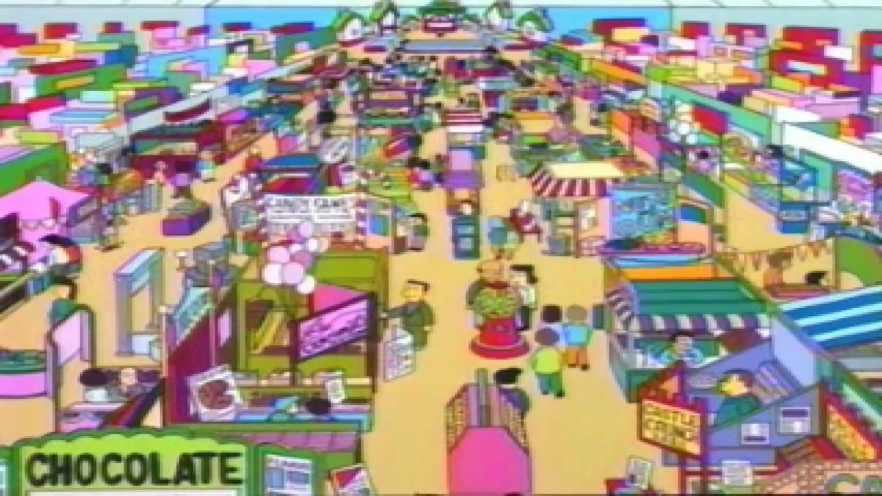 Homer and marge at the candy convention - YouTube