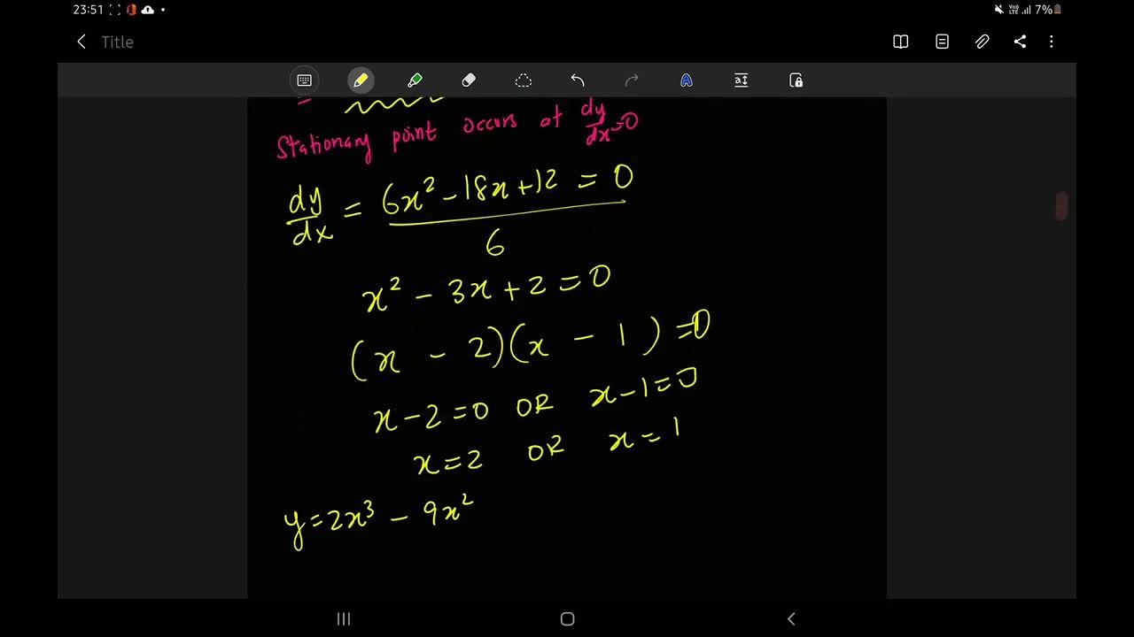 Finding stationary points - Basic Differentiation | Addmath | SPM - YouTube