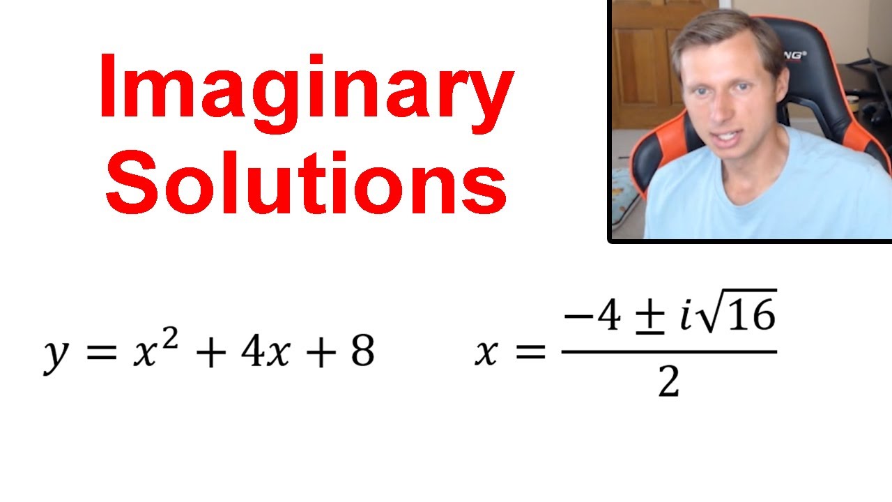 Imaginary Solutions from the Quadratic Formula - YouTube