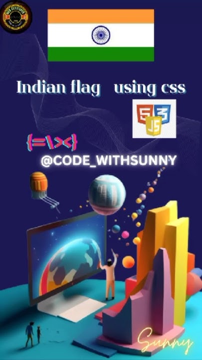 Indian Flag using css html #15august 2024 #html #coder#css - YouTube