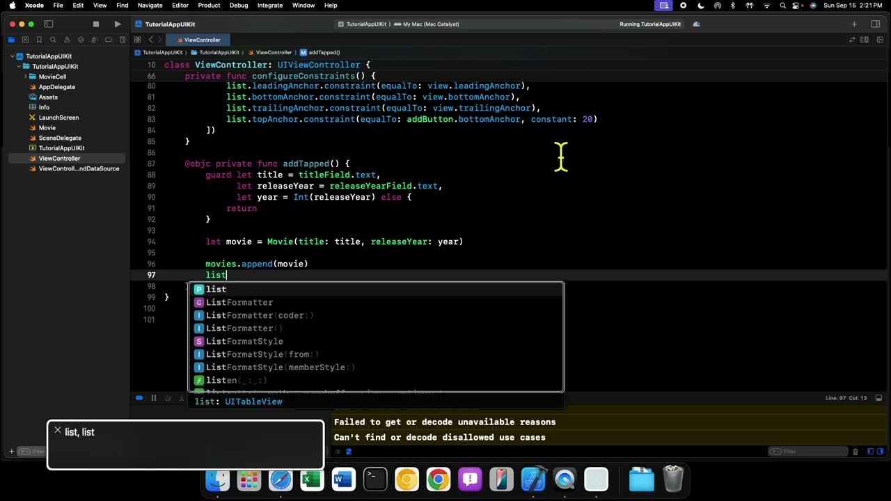 iOS Development with UIKit - 44 - Inserting and Removing Rows from a Table - YouTube