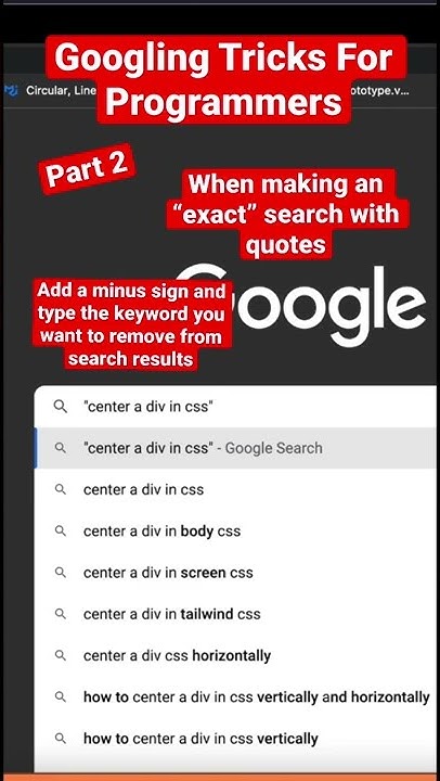 Googling Tricks For Programmers | Part 2 #programming #coding - YouTube