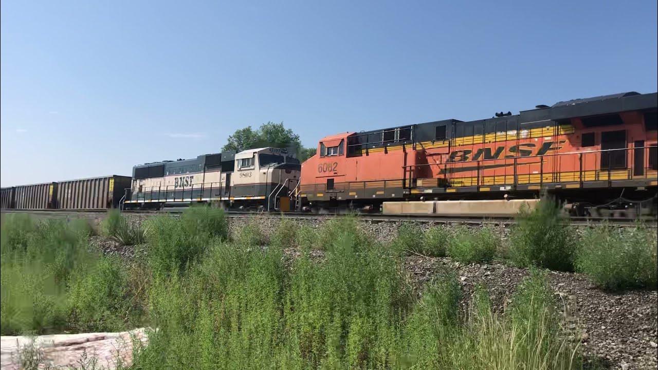 A Southbound BNSF #6116 Loaded Energy Coal Train With A MAC DPU Unit - YouTube